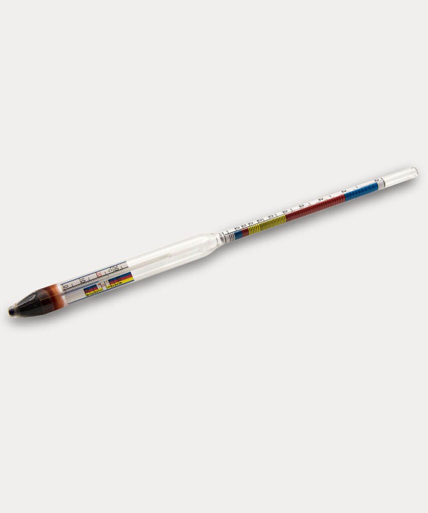 Alkoholmeter mit Thermometer 0–100, 40 cm – LAVEBA Online-Shop